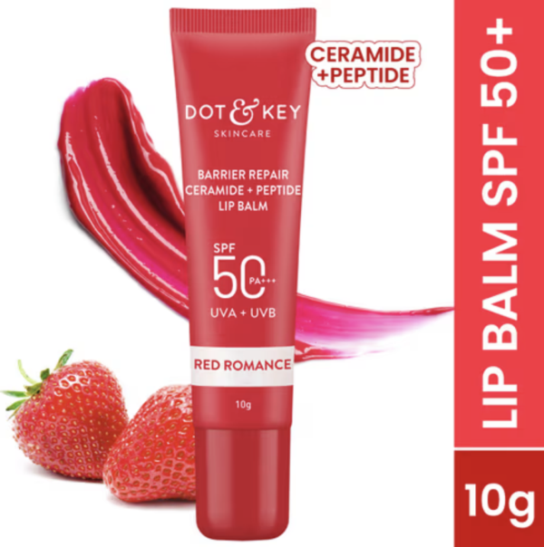 Dot & Key Strawberry Lip Balm (12gm) for Moisturization | Soft and ...